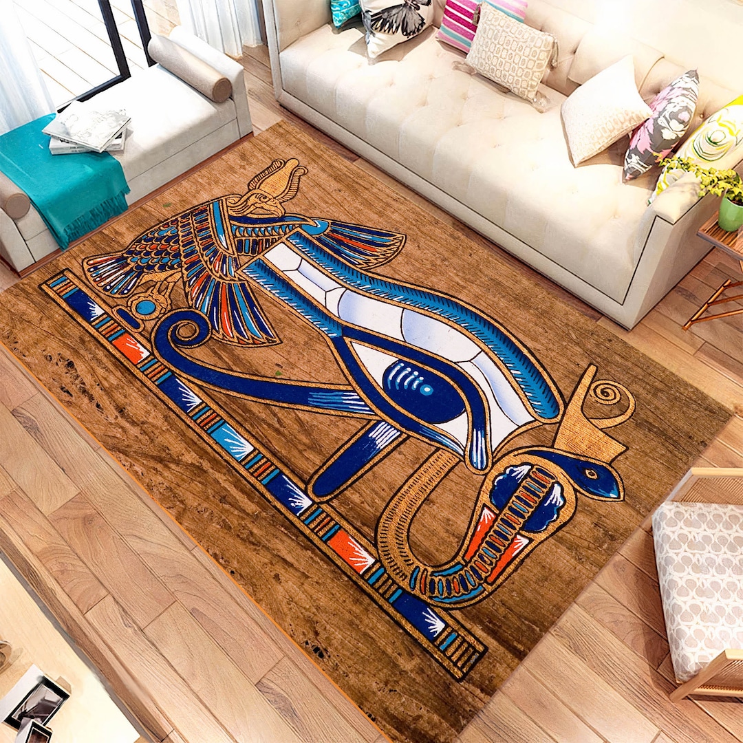 Egyptian Rug,egyptian Patterned Rug,ancient Egyptian Rug,egypt Decor ...