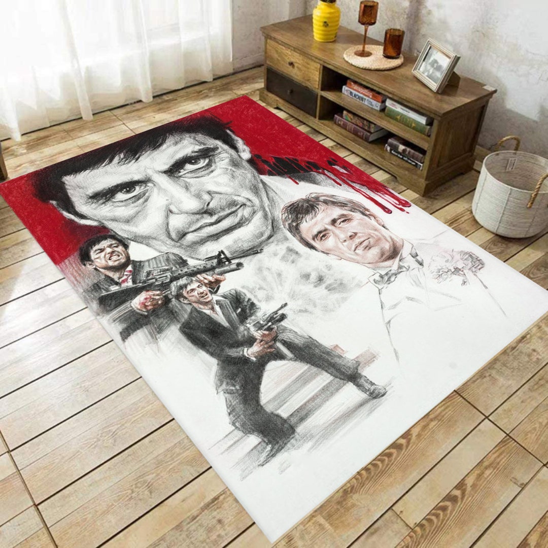 Scarface Rug, God Father Rug,tony Montano Rug,living Room Rug, Room ...