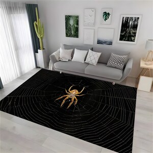Spider Art Rug, Spider Web Rug, Spider and Web Art Rug, for Kids Room ...