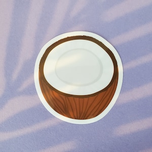 Coconut Sticker | Cute Fruit Sticker for Laptop | Aesthetic Water ...