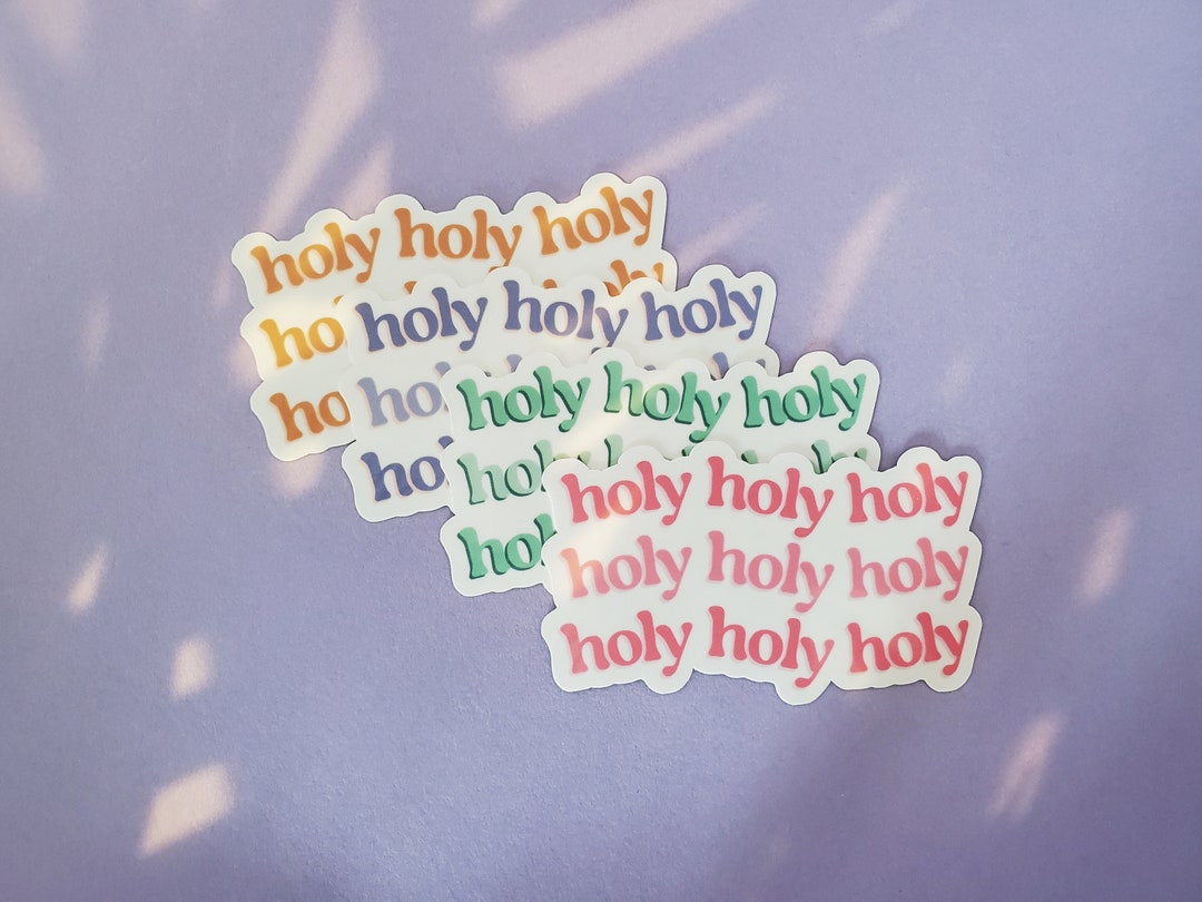 Holy Holy Holy Sticker | Christian Decal | Christian Water Bottle ...