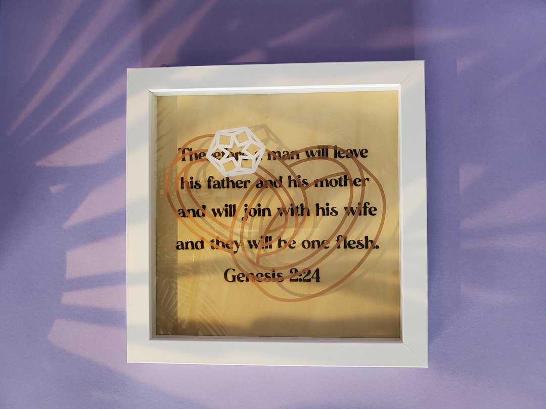 One Flesh Marriage Shadow Box | Christian Shadow Box Frame | Faith ...