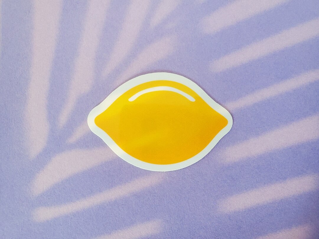 Lemon Sticker | Cute Fruit Sticker for Laptop | Aesthetic Water Bottle ...