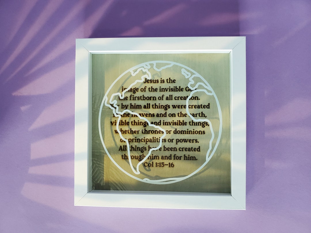 Jesus Creator World Shadow Box | Christian Shadow Box Frame | Faith ...