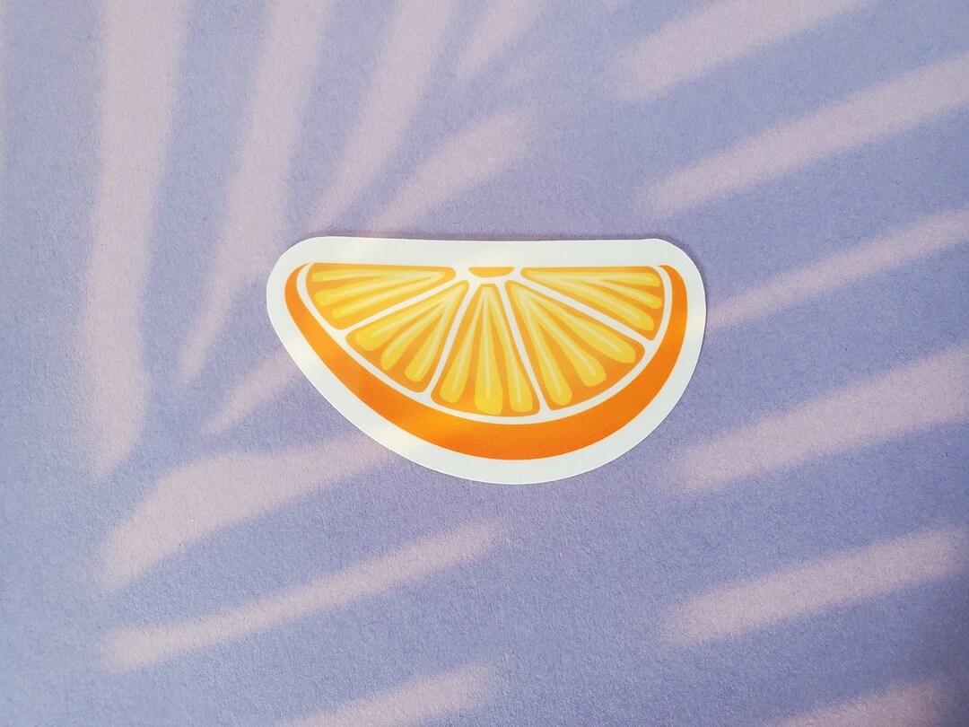 Orange Wedge Sticker | Cute Fruit Sticker for Laptop | Aesthetic Water ...