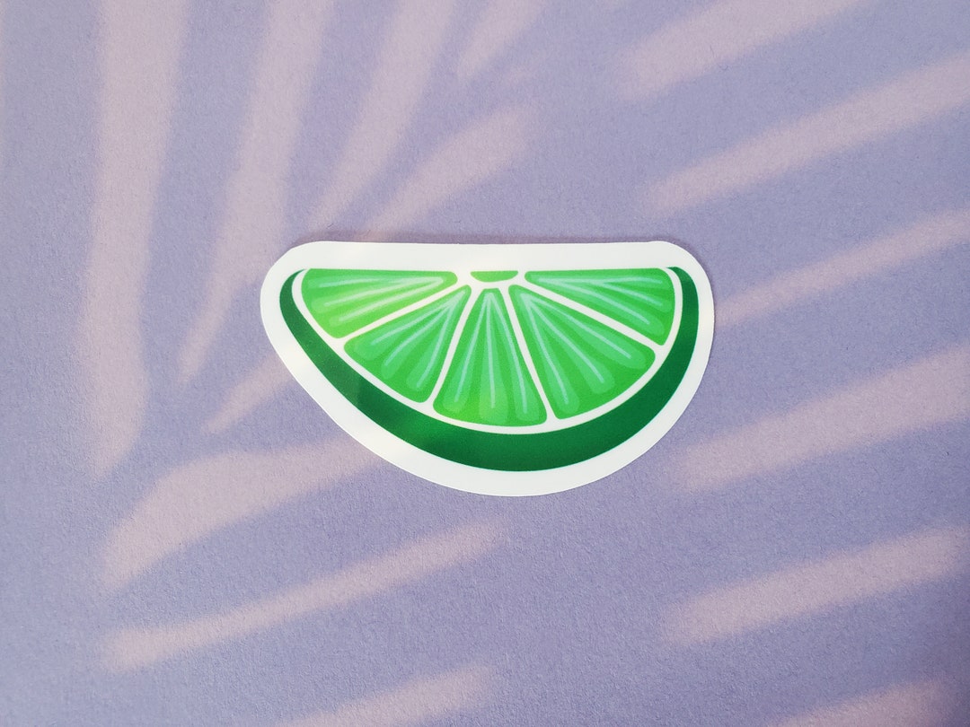 Lime Wedge Sticker | Cute Fruit Sticker for Laptop | Aesthetic Water ...