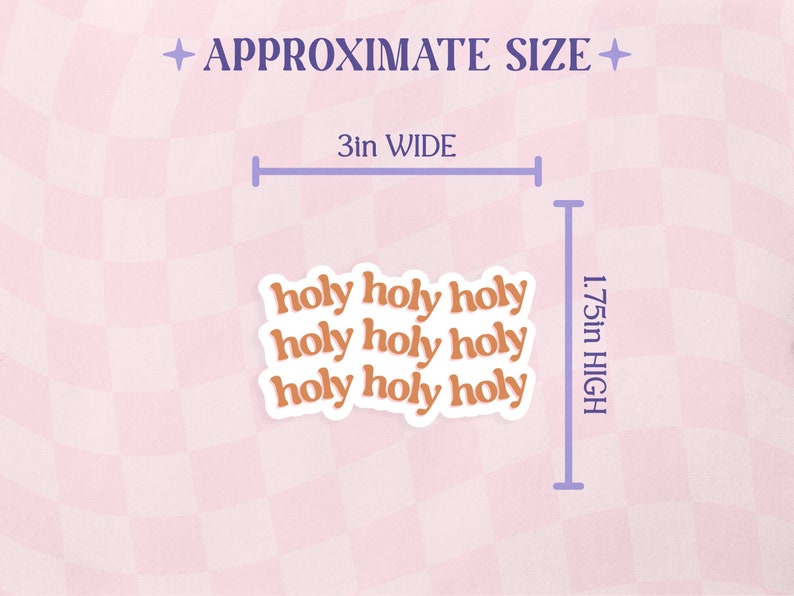 Holy Holy Holy Sticker | Christian Decal | Christian Water Bottle ...