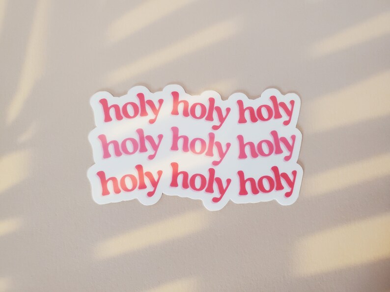 Holy Holy Holy Sticker | Christian Decal | Christian Water Bottle ...