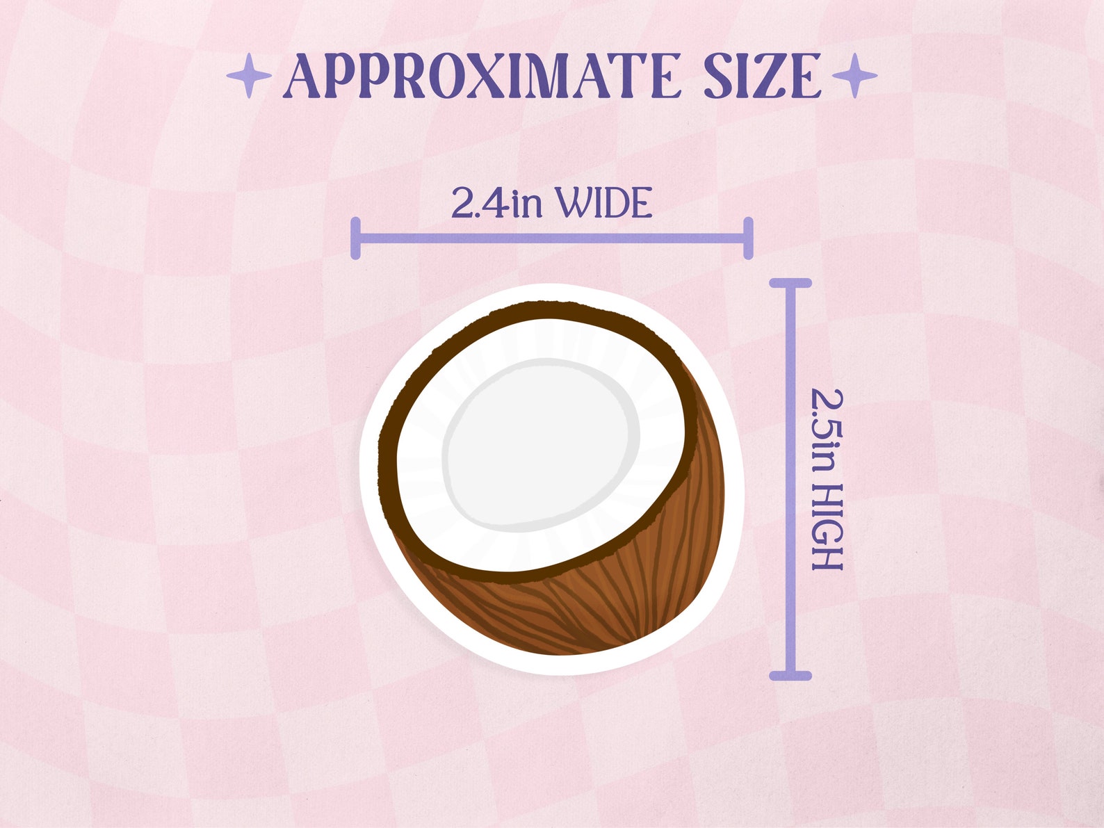 Coconut Sticker | Cute Fruit Sticker for Laptop | Aesthetic Water ...