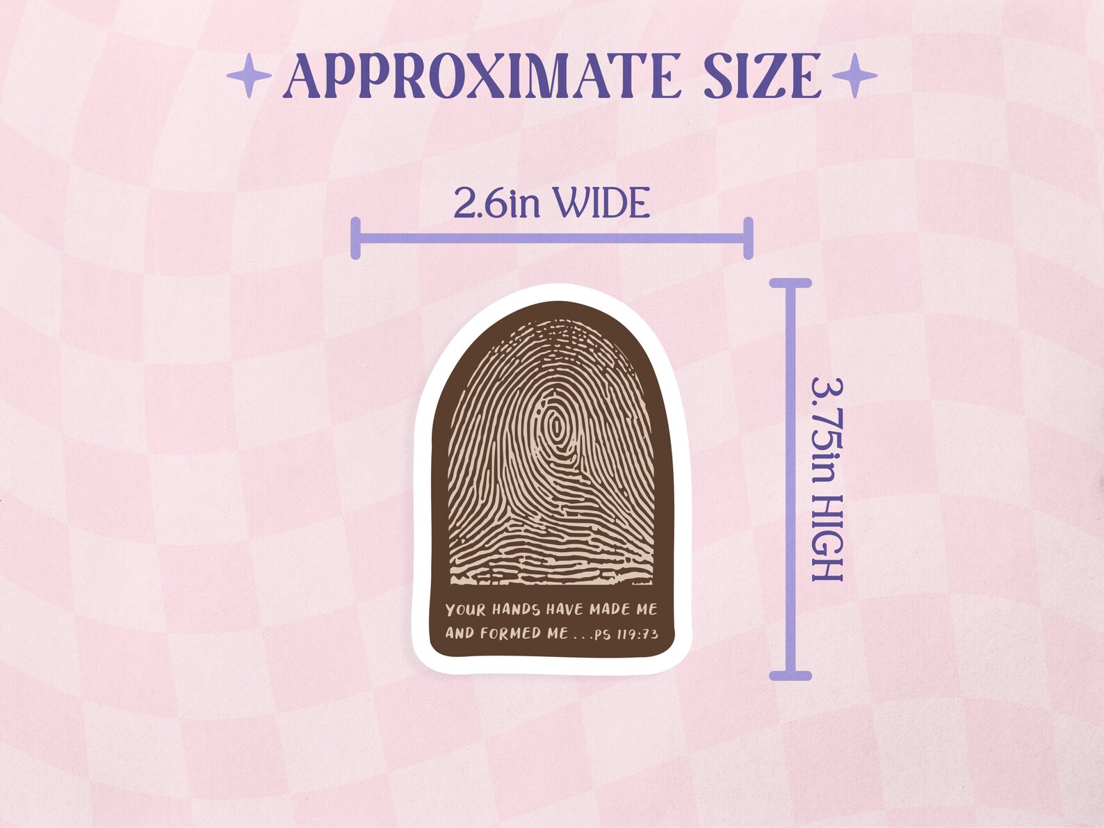 Your Hands Have Made Me Fingerprint Sticker | Christian Water Bottle ...