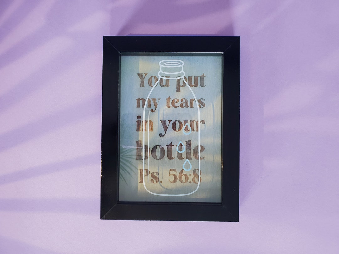 Black Tears in Your Bottle Shadow Box Christian Shadow Box Frame ...