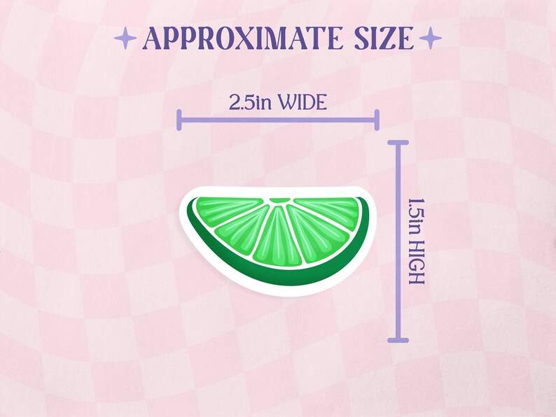 Lime Wedge Sticker | Cute Fruit Sticker for Laptop | Aesthetic Water ...