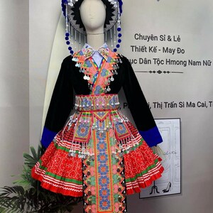 Hmong Dress for Women, Ethnic Embroidered Hmong Clothes, Hill Tribe ...