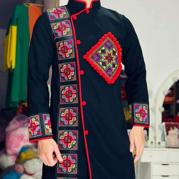 Hmong Dress for Women, Ethnic Embroidered Hmong Clothes, Hill Tribe ...