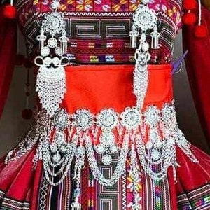 Hmong Silver Belt | Hill Tribe Belt | Exquisite Hmong Ethnic Jewelry ...