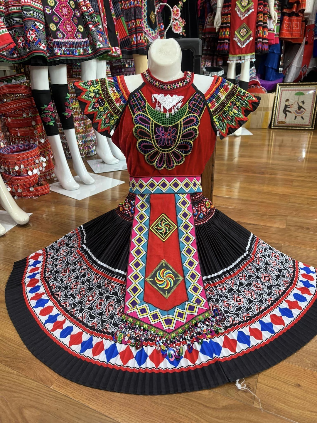 Hmong Dress for Women, Ethnic Hmong Clothes, Handmade Hill Tribe Hmong ...