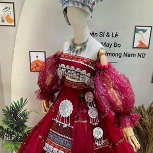 Hmong Dress for Women, Embroidered Hmong Clothes, Hmong Hill Tribe ...