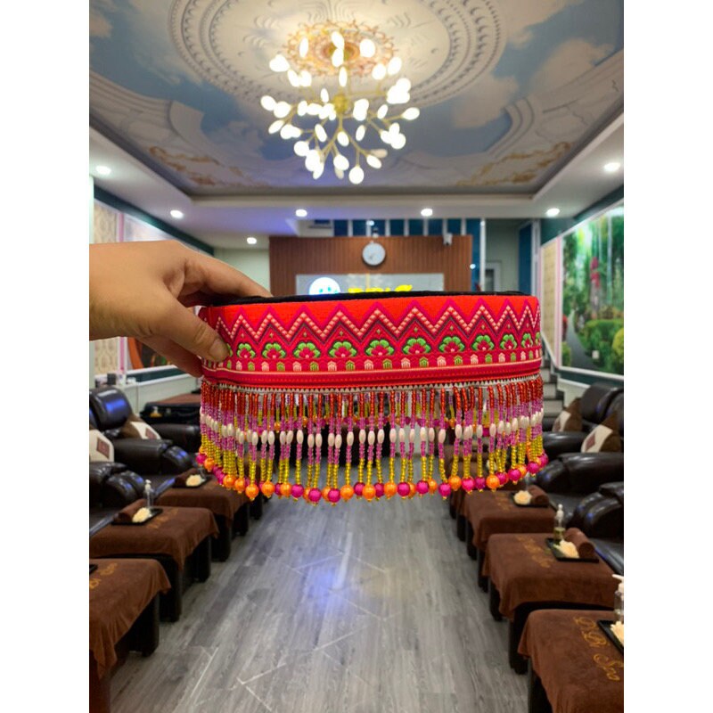 Handmade Hmong Hat, Ethnic Boho Handcrafted Headwear, Vintage Tribal ...