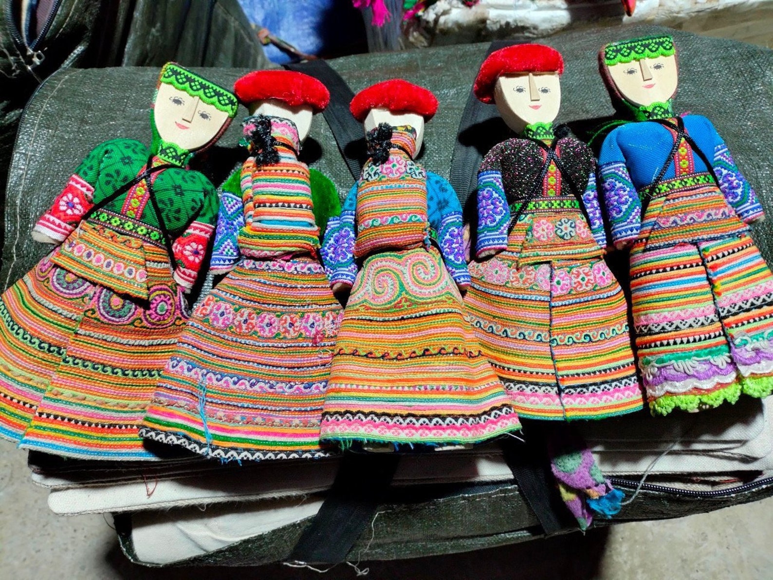 Handmade Embroidered Vintage Hmong Ethnic Doll With Brocade Patterns ...
