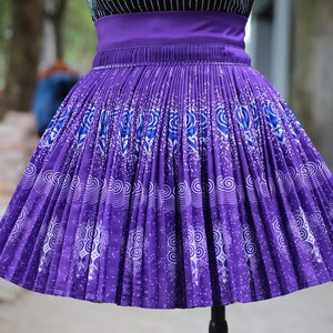 Custom Size Purple Hmong Skirt / Handmade Hill Tribe Skirt / Ethnic ...