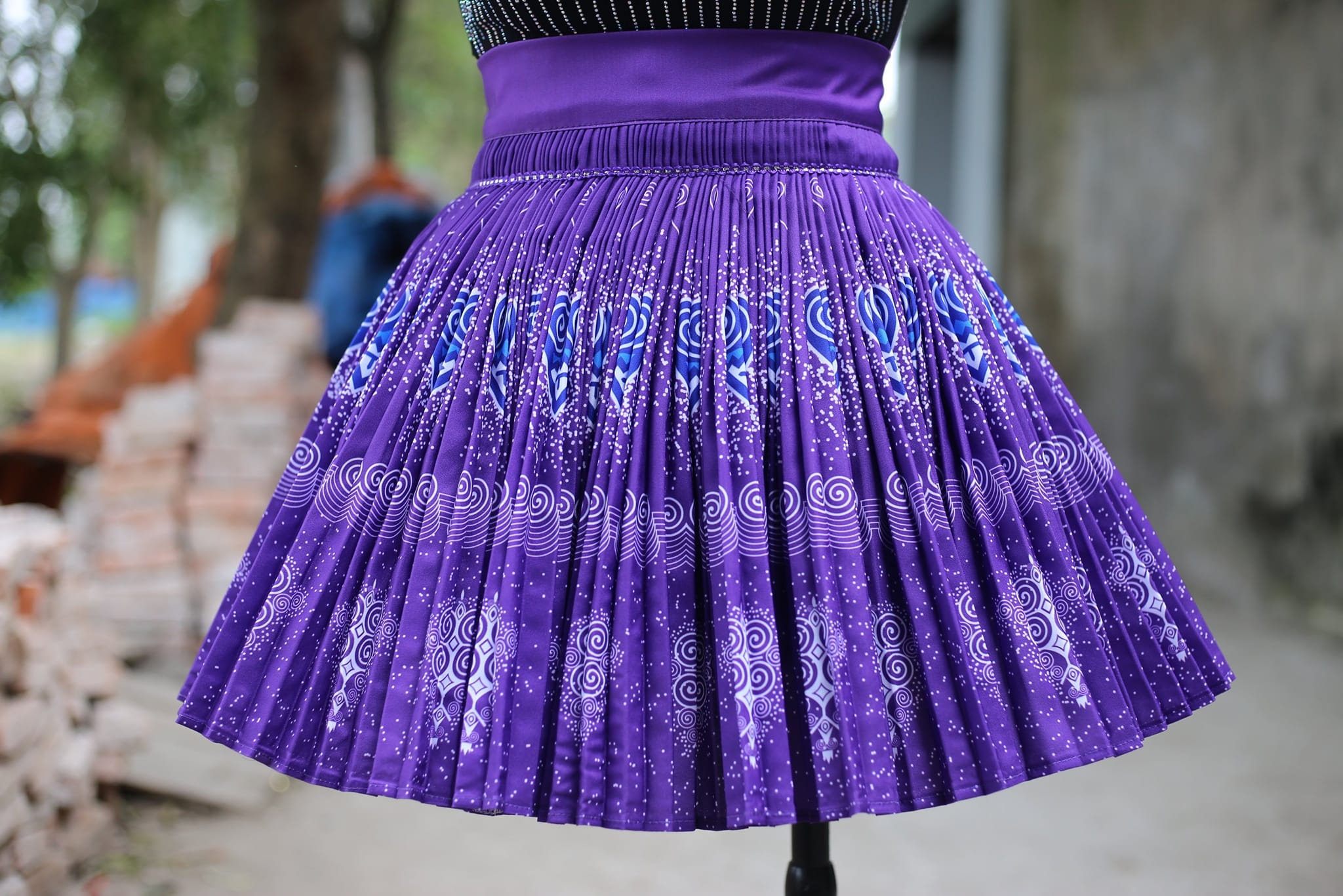 Custom Size Purple Hmong Skirt / Handmade Hill Tribe Skirt / Ethnic ...