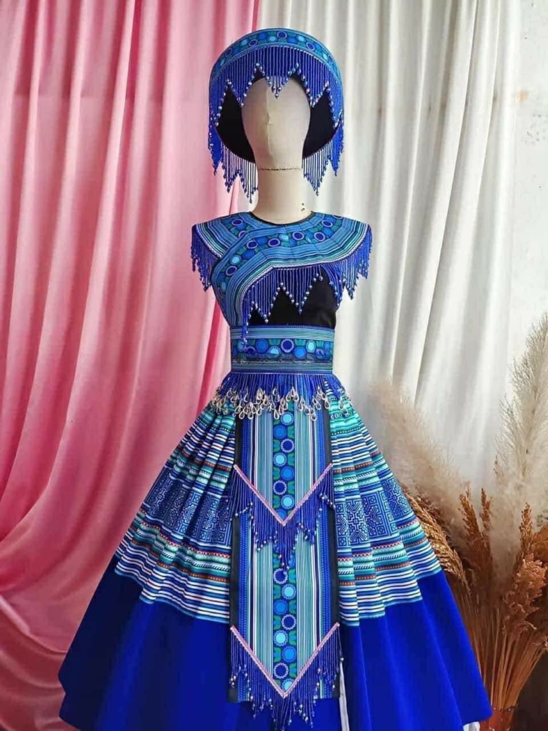 Hmong Dress for Women, Ethnic Hmong Clothes, Handmade Hill Tribe Hmong ...