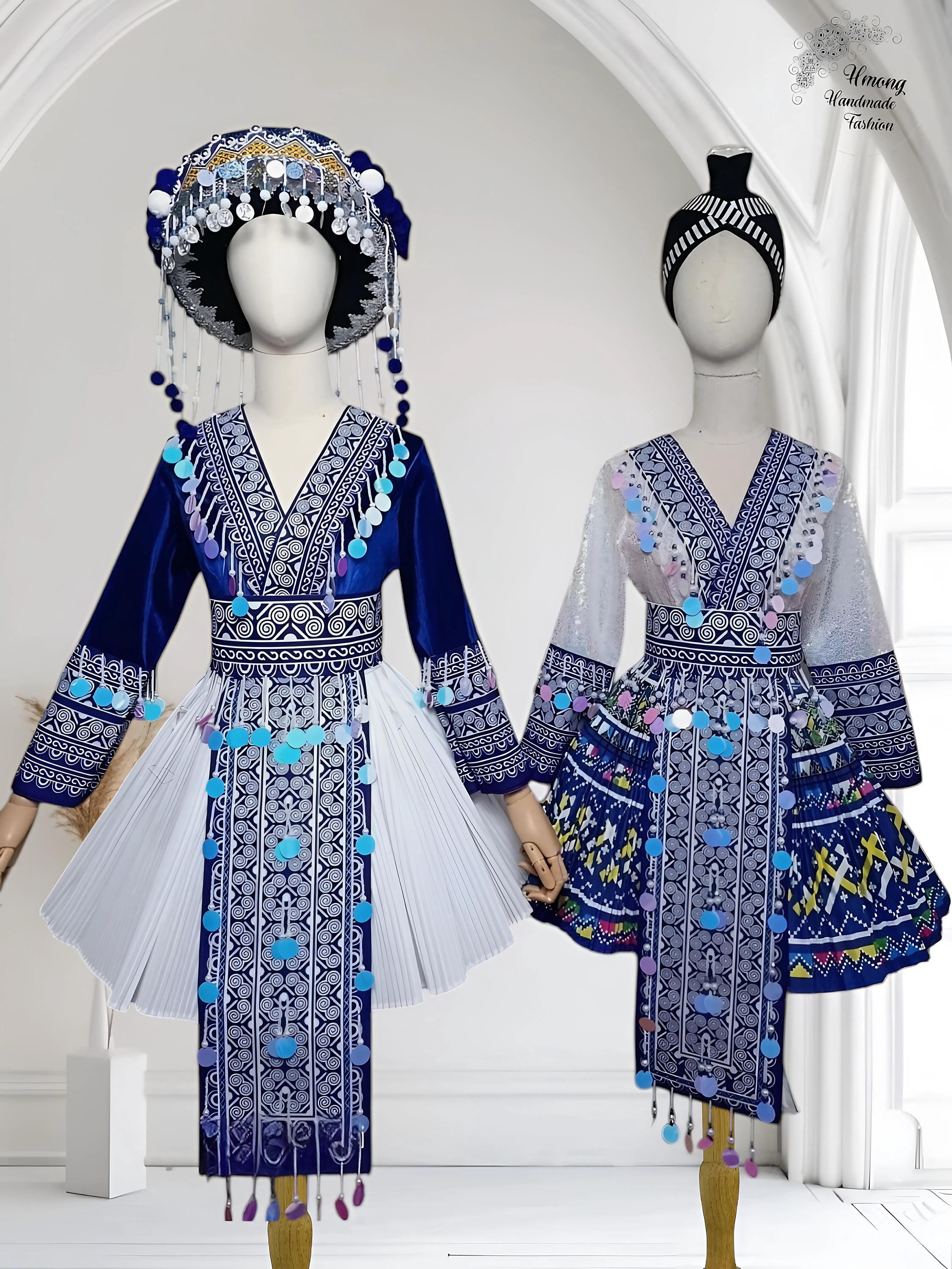 Hmong Dress for Women, Ethnic Hmong Clothes, Handmade Hill Tribe Hmong ...