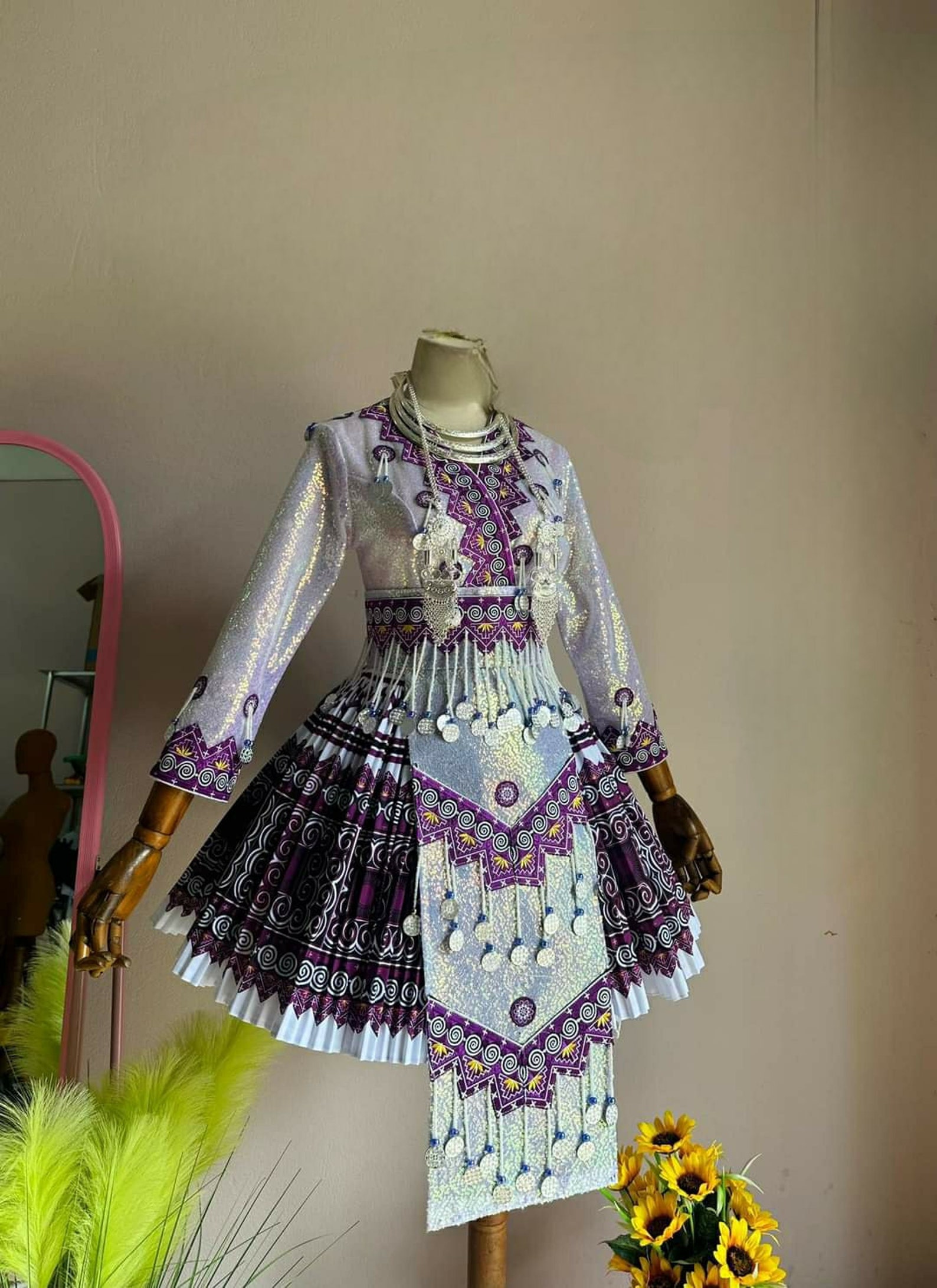 Hmong Dress for Women Vintage Ethnic Hmong Clothes Hmong Handmade ...