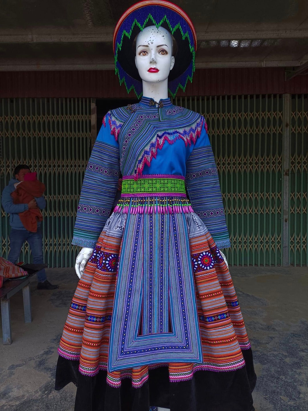 Hmong Dress for Women, Vintage Ethnic Hand Embroidered Hmong Clothes ...