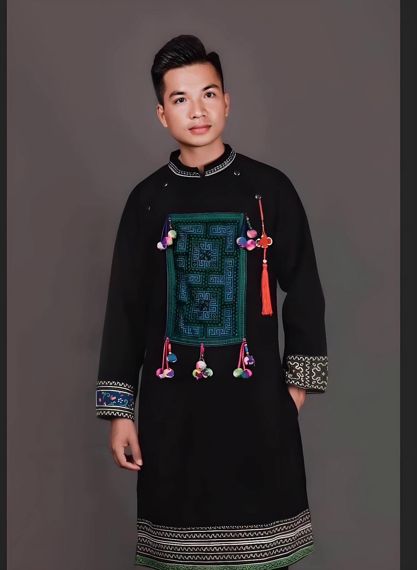 Hmong Outfit for Men | Handmade Embroidered Jacket | Hmong Ethnic ...