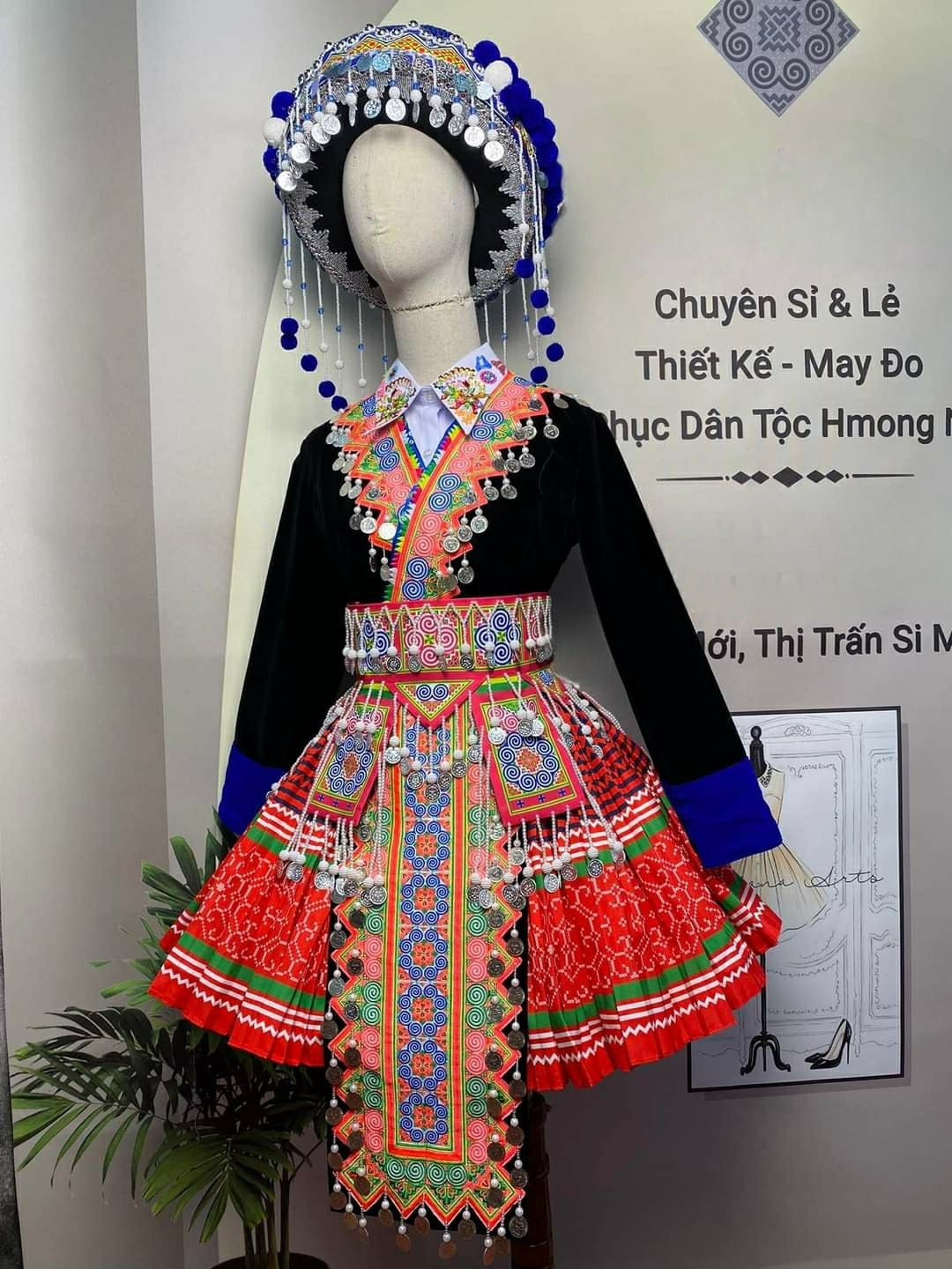 Hmong Dress for Women, Ethnic Embroidered Hmong Clothes, Hill Tribe ...