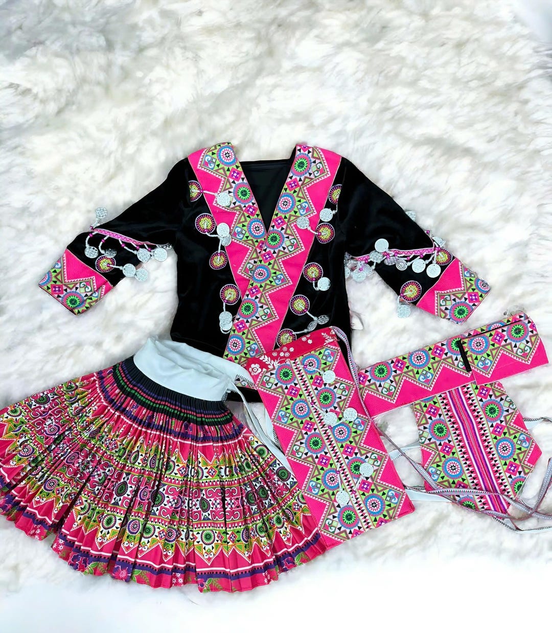 Handmade Hmong Dress for Girl, Hmong Embroidered Girl Dress, Hmong Gift ...