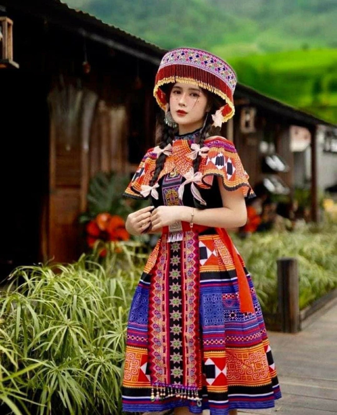 Hmong Dress for Women | Vintage Hmong Clothes | Hmong Handmade Outfit ...