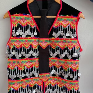 Hmong Embroidered Vest for Men | Handmade Outfit for Men | Hmong Ethnic ...