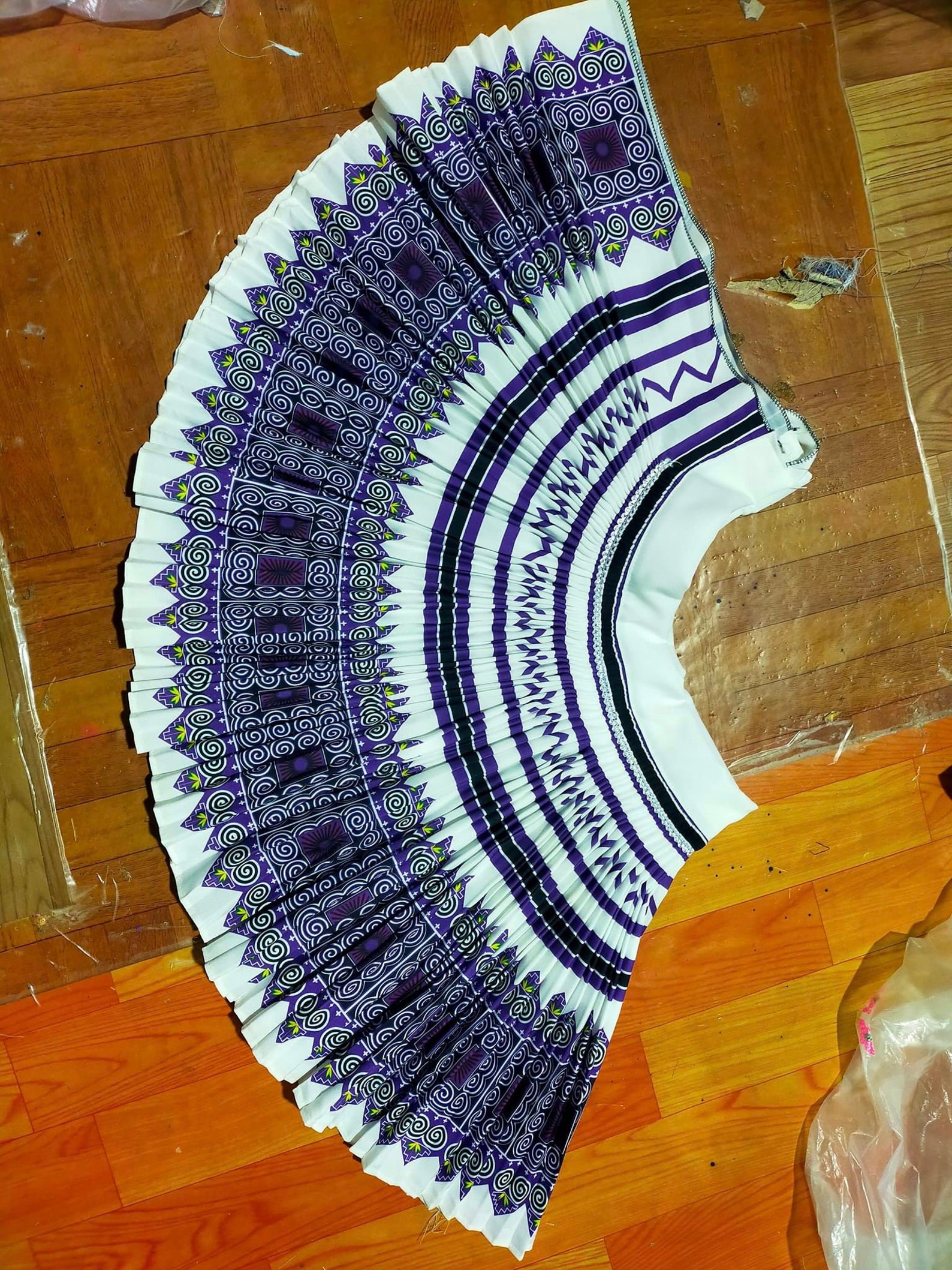 Custom Size Purple Hmong Skirt / Handmade Hill Tribe Skirt / Ethnic ...