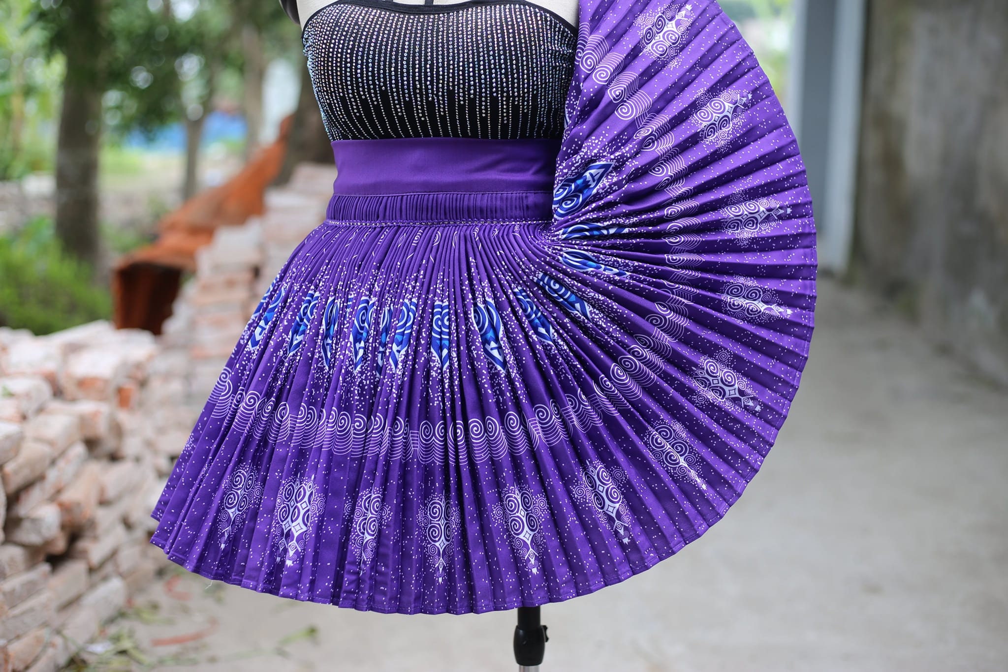 Custom Size Purple Hmong Skirt / Handmade Hill Tribe Skirt / Ethnic ...