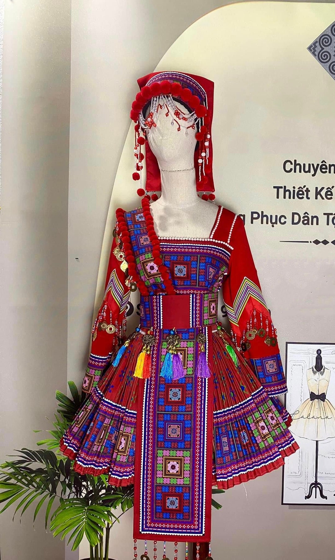 Hmong Dress for Women, Ethnic Hmong Clothes, Handmade Hill Tribe Hmong ...