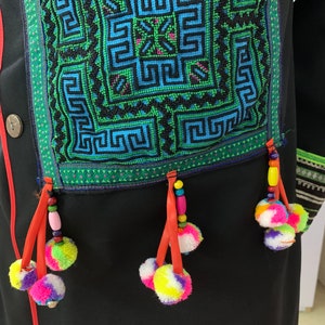 Hmong Outfit for Men | Handmade Embroidered Jacket | Hmong Ethnic ...