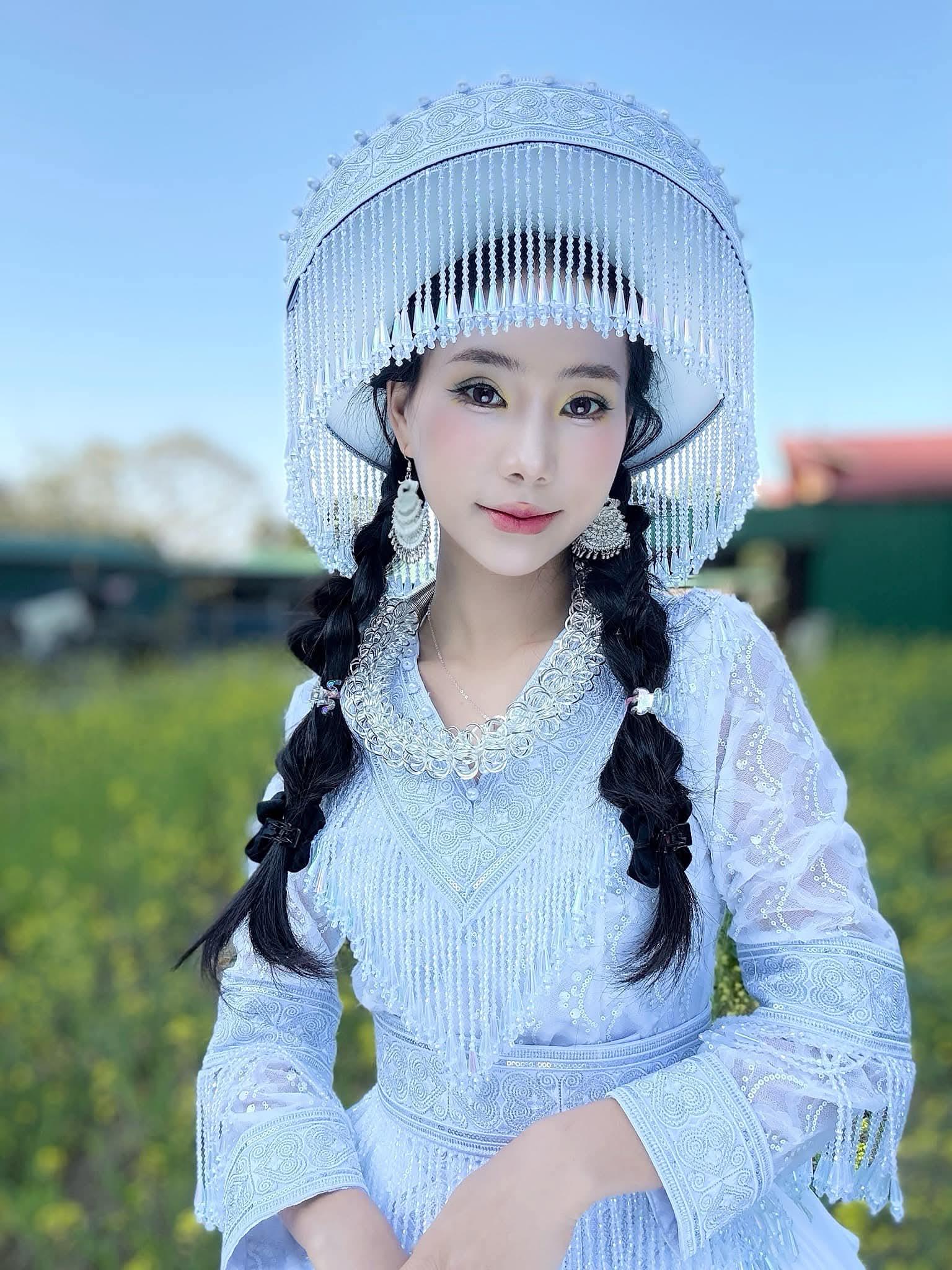 Hmong White Dress for Women, Ethnic Embroidered Hmong Clothes, Hill ...