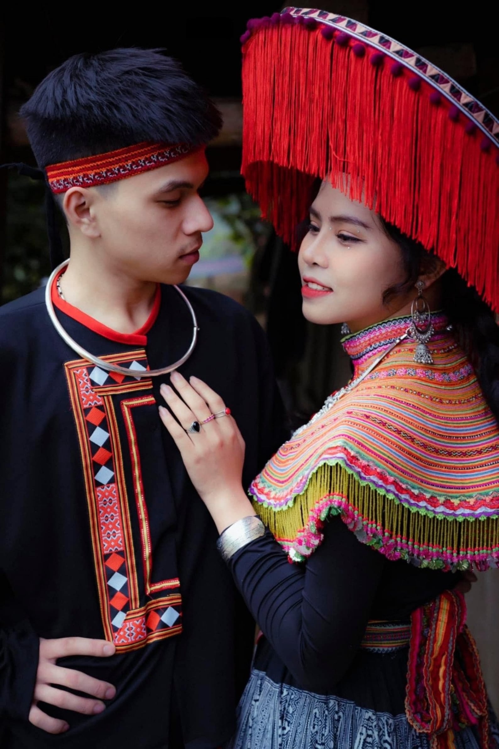 Hmong Couple Set | Hmong Outfit for Women | Vintage Embroidered Dress ...