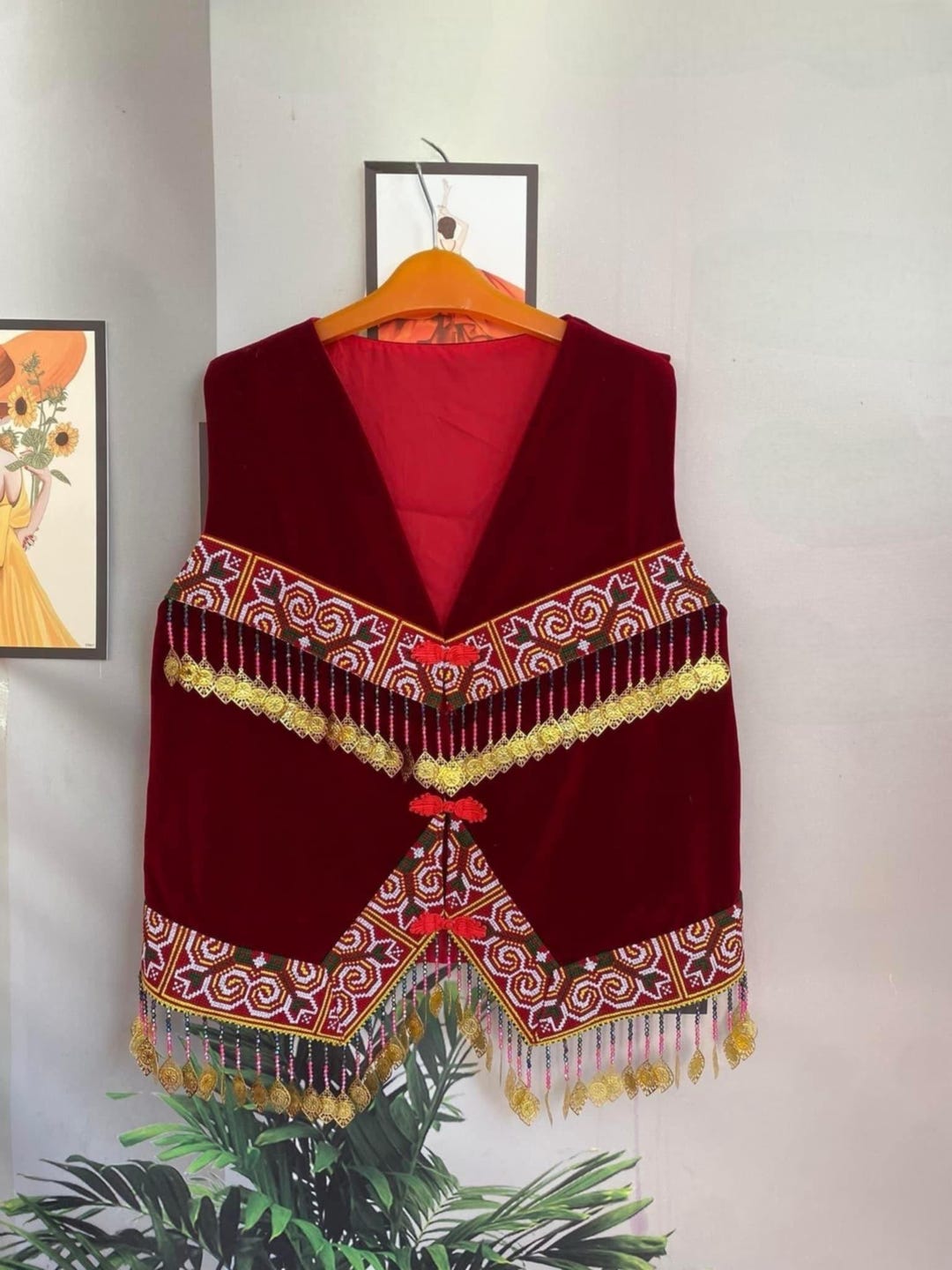 Hmong Embroidered Vest for Men | Handmade Outfit for Men | Hmong Ethnic ...