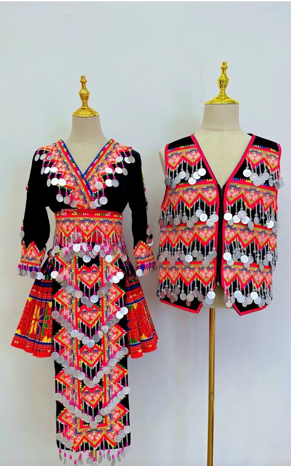 Hmong Embroidered Vest for Men Handmade Outfit for Men Hmong Ethnic ...