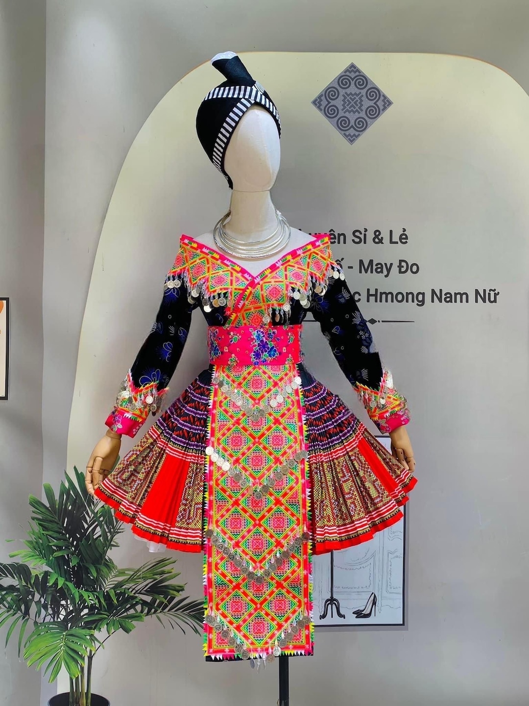 Hmong Embroidered Dress for Women, Ethnic Hmong Clothes, Hmong Hill ...