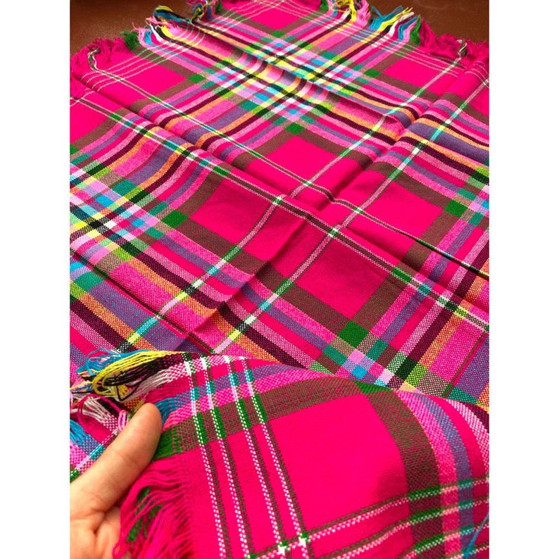 Hmong Head Scarf, Vintage Handmade Square Brocade Scarf, Ethnic Boho ...