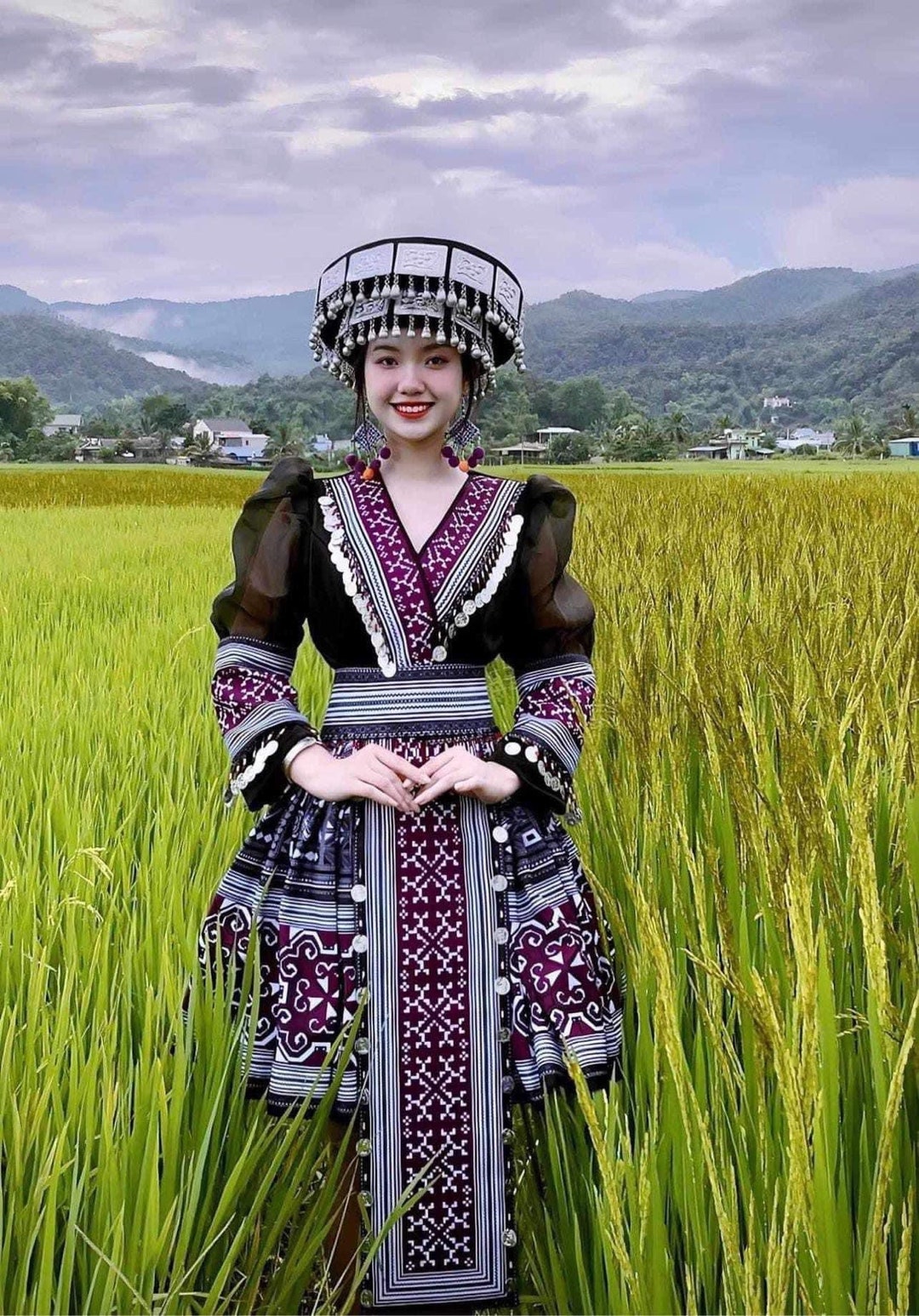 Hmong Dress for Women, Vintage Ethnic Hand Hmong Clothes, Hmong Hill ...