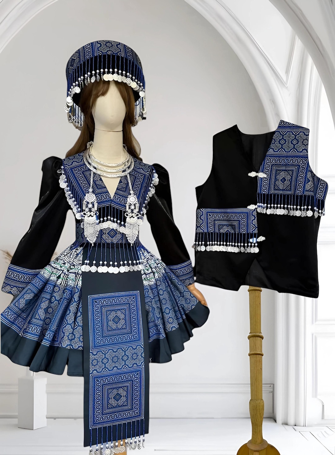 Hmong Embroidered Couple Set | Hmong Dress for Women | Ethnic Outfit ...