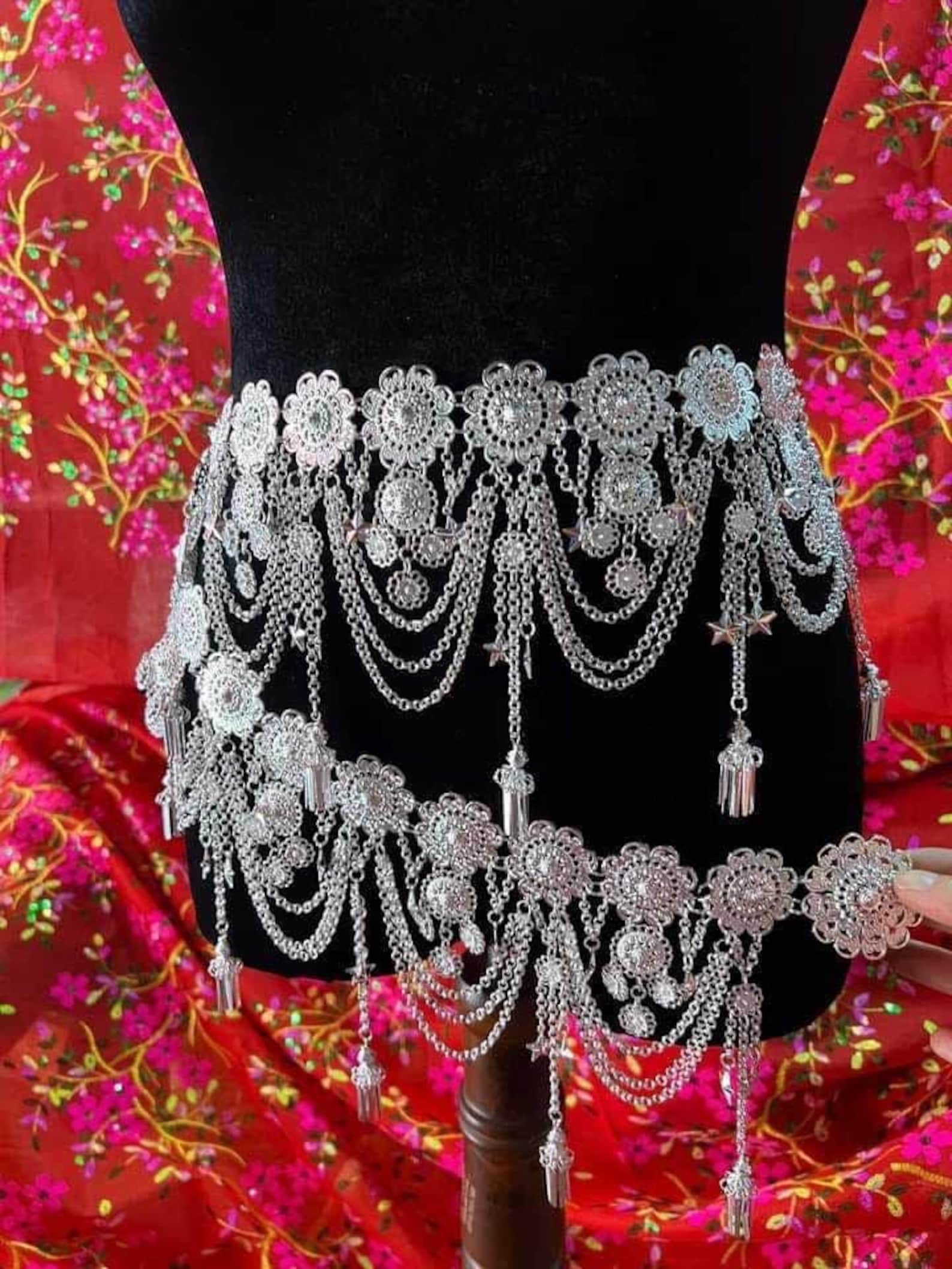 Hmong Silver Belt | Hill Tribe Belt | Exquisite Hmong Ethnic Jewelry ...