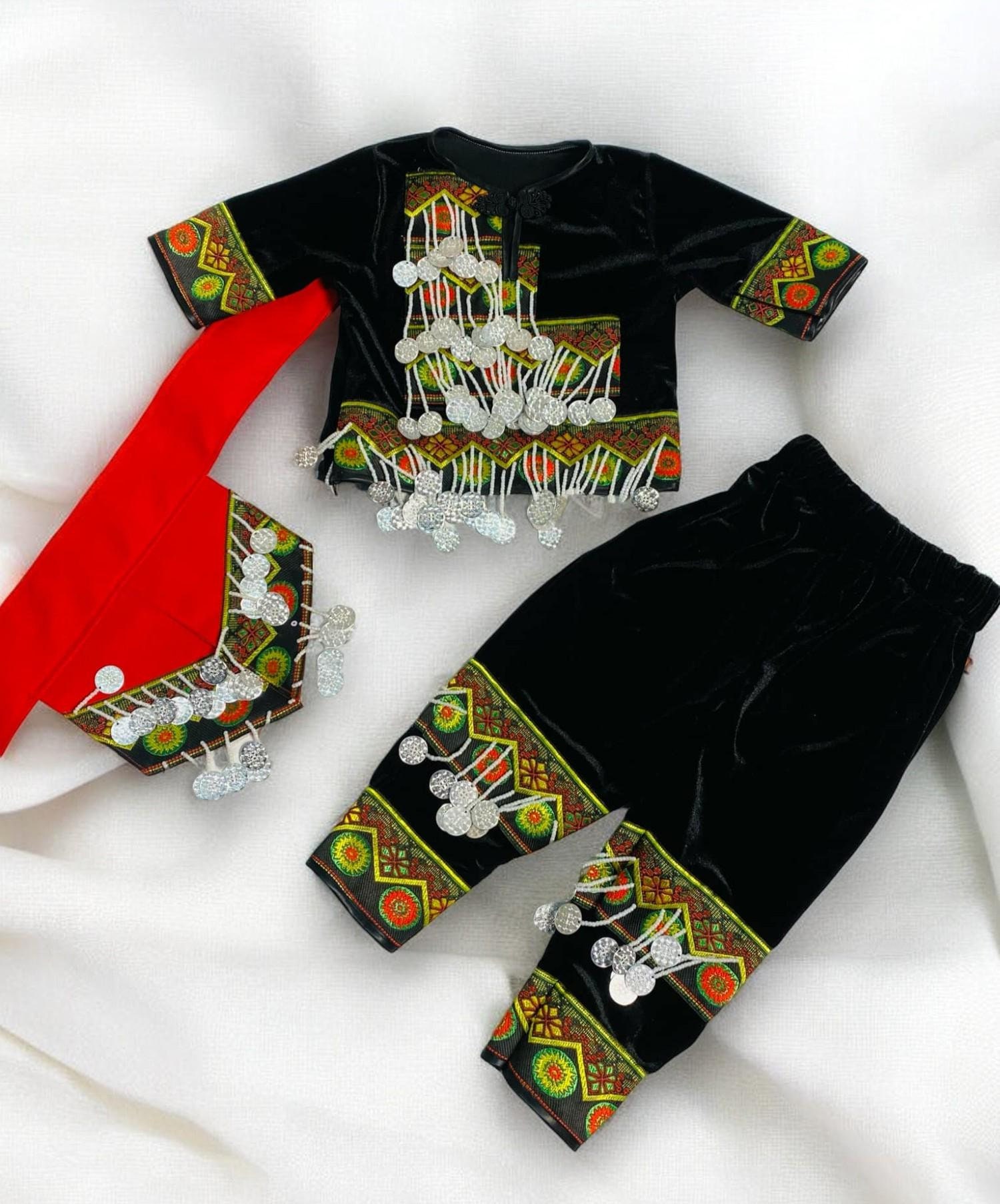 Hmong Embroidered Outfit for Boy, Hmong Boy Clothes (shirt and Pants ...