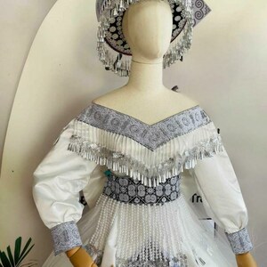 Hmong Wedding Dress for Women, Ethnic Embroidered Hmong Dress, Hmong ...