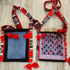 Hmong Embroidered Crossbody Bag | Vintage Handmade Shoulder Bag ...